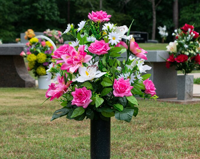 360 All-around, Handmade Cemetery Flowerscemetery Styrofoam Vase ...