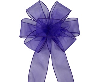 Red Hand Tied Sheer Bow Wreath Bow Bow for Flower - Etsy