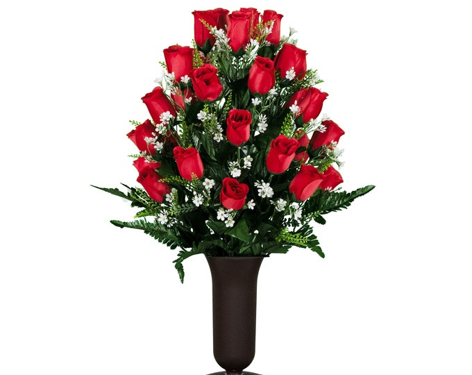 Red Cardinal Christmas, Crypt, Gravesite, Memorial, Funeral Flowers ...