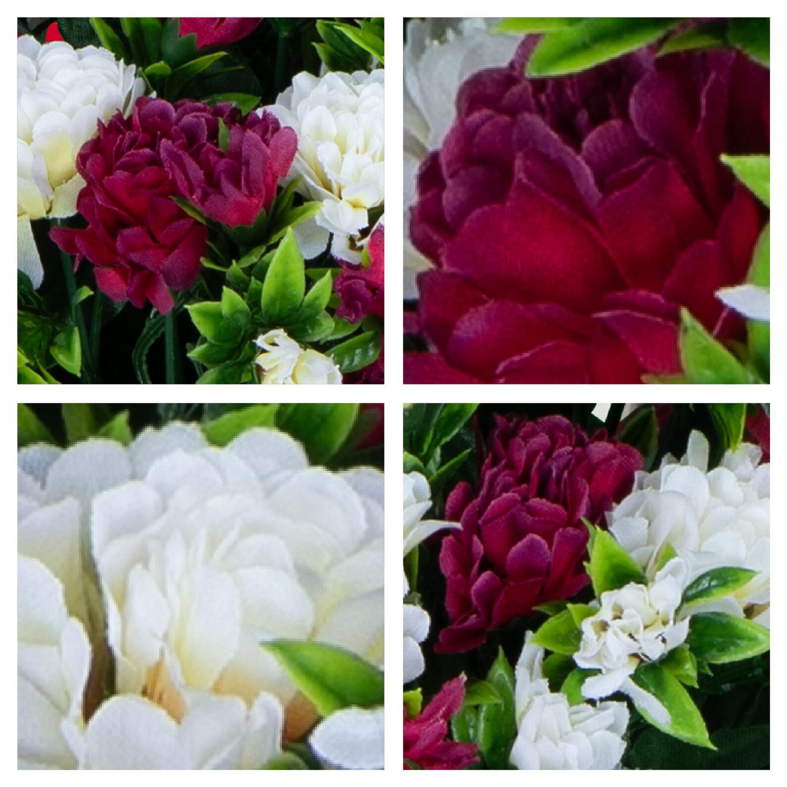 Artificial Garden Mum Plant in Green Flower Pot - Beauty and Cream ...