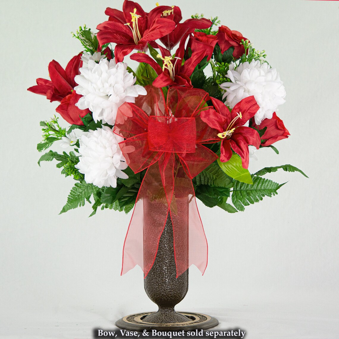 Red Hand Tied Sheer Bow - Wreath Bow - Bow for Flower Arrangement - Etsy