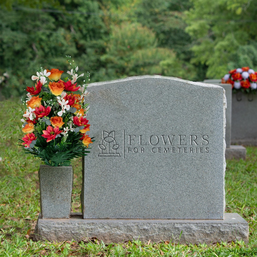 Orange Roses and Vermillion Lotus Arrangement for Vase - Fall Flowers ...