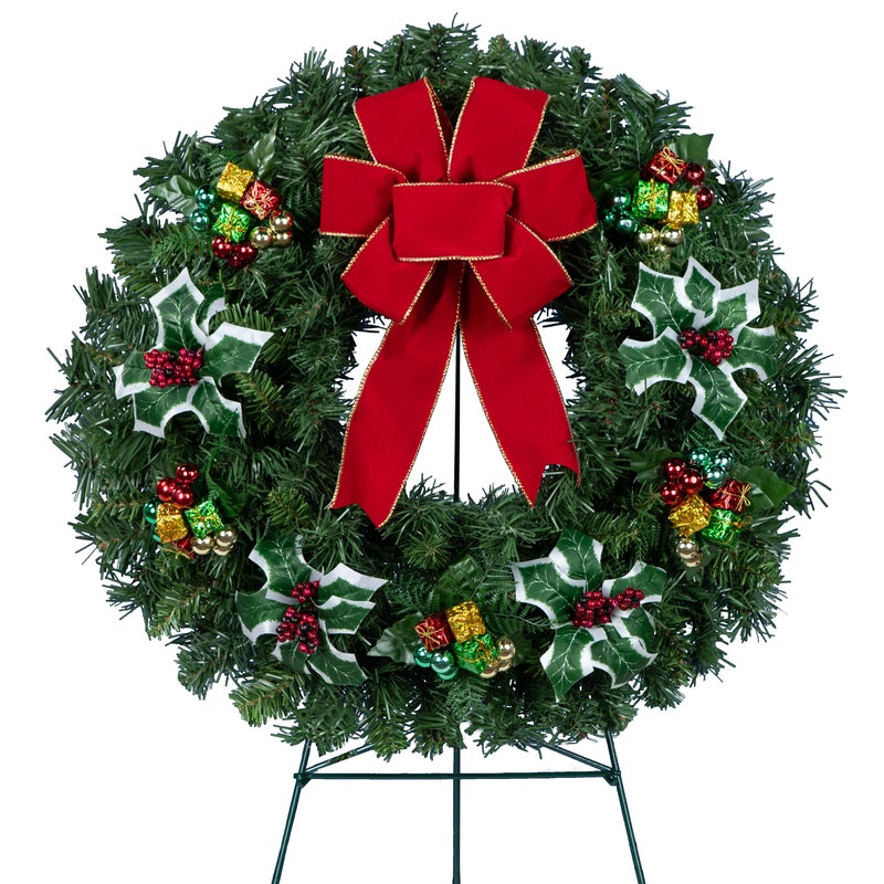 Large Red Flower Wreath - Etsy