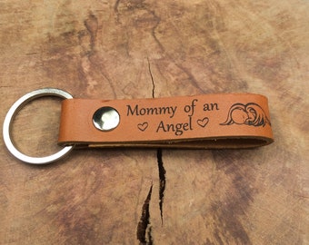 Mommy of an Angel Keychain Copper Washer & Angel Wing Mom - Etsy