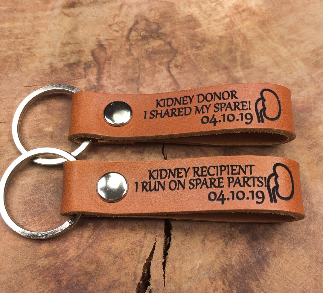 Kidney Donor Kidney Recipient Set of 2 Keychains Thick - Etsy