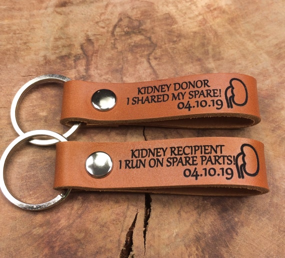 Kidney Donor Kidney Recipient Set of 2 Keychains Thick | Etsy