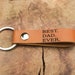 Best Dad Ever Keychain, Thick Premium Leather Keyring, Personalised ...