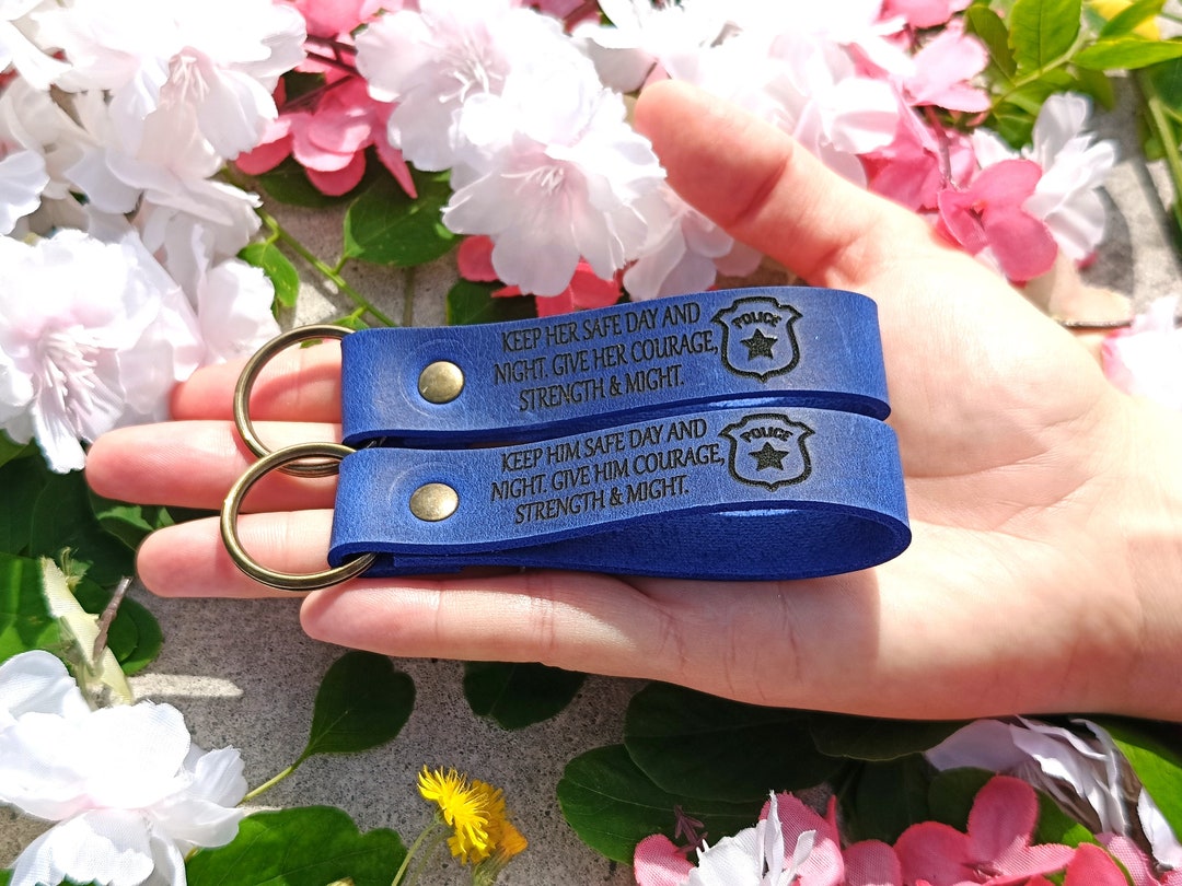 Police Officer Gift/ Keep Him/her Safe Day & Night Keychain, 28 COLORS ...