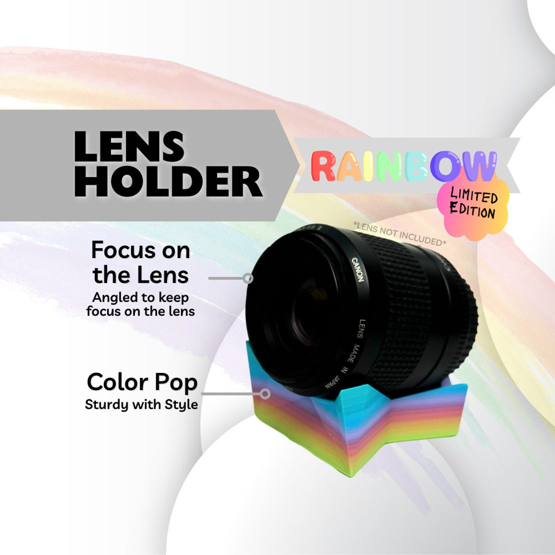 Camera Lens Display Stand - DSLR Lens Display Stand - Limited Edition ...