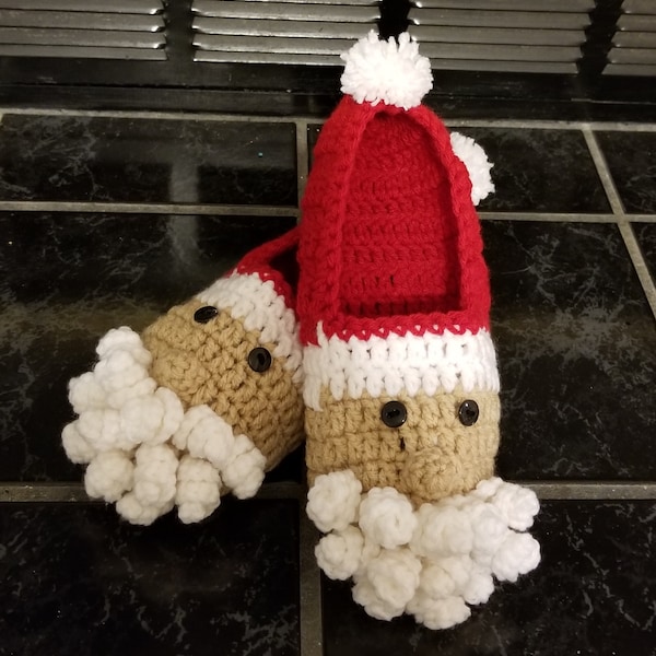 Santa Slippers - Etsy