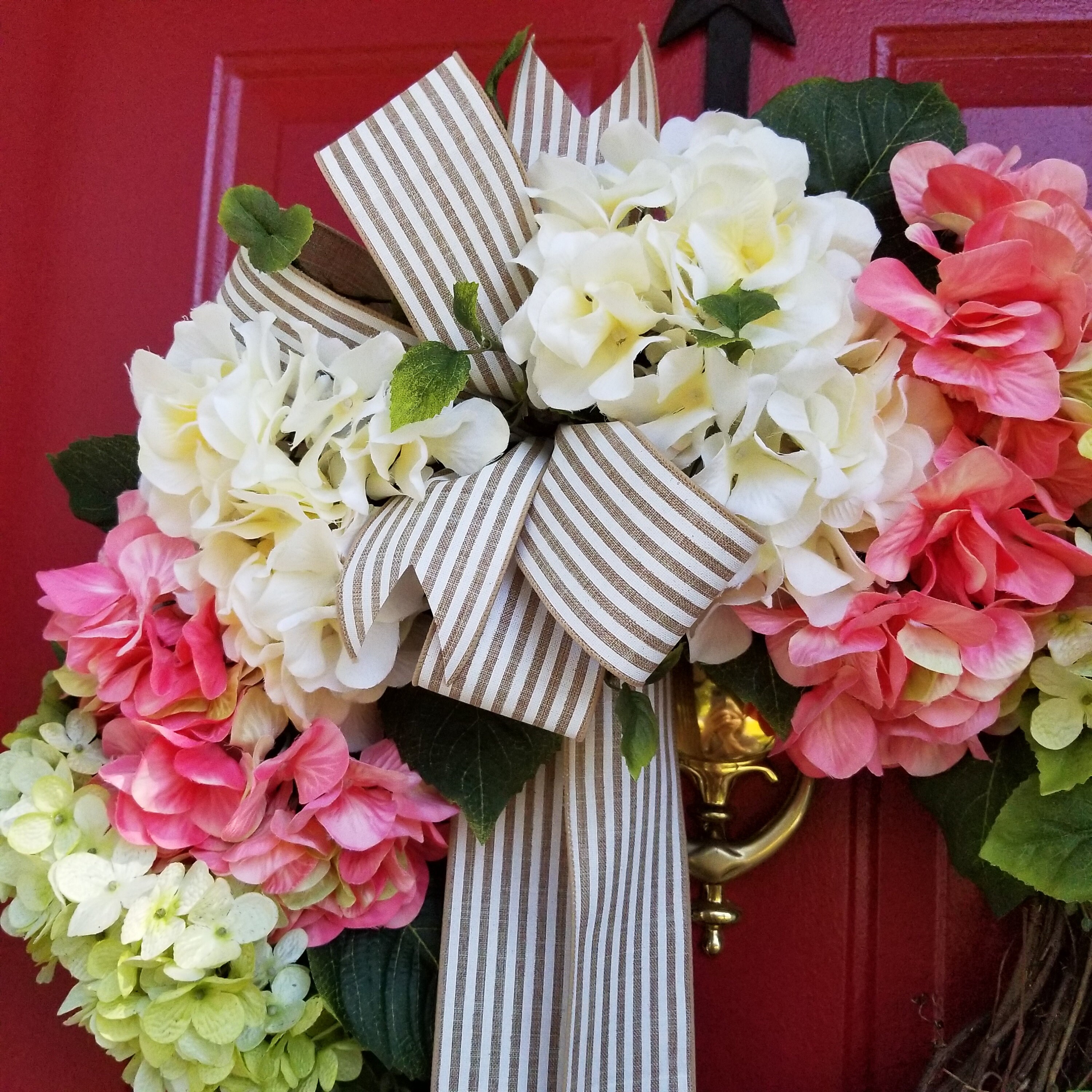 Hydrangea Wreath Farmhouse Decor Spring Wreath | Etsy