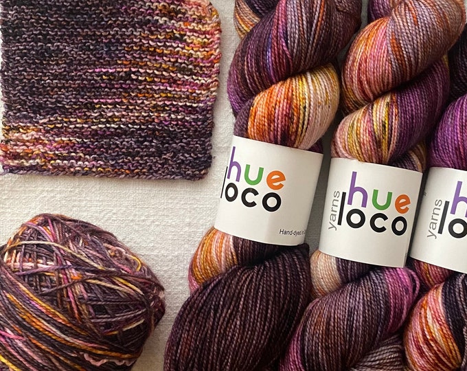 Hue Loco, Limited Release twilight Zone Colorway, Hand Dyed Merino Sock ...