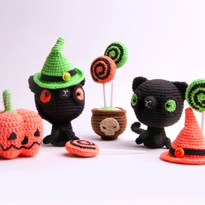 PATTERN - Black Witch Cats - Crochet Pattern, Amigurumi Pattern, Pdf - Etsy