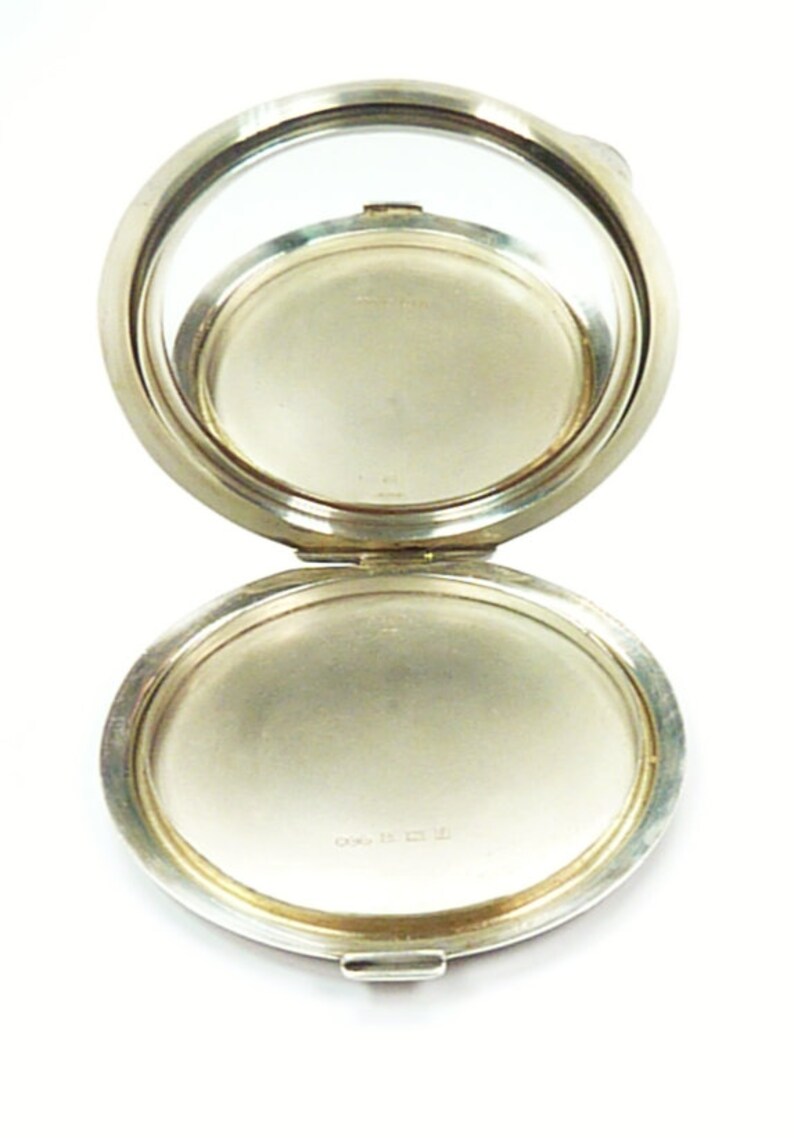 Sterling Silver Compact Mirror 25th Wedding Anniversary Gift for Her ...