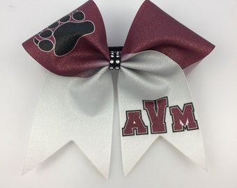 Burgundy Cheer Bow - Etsy
