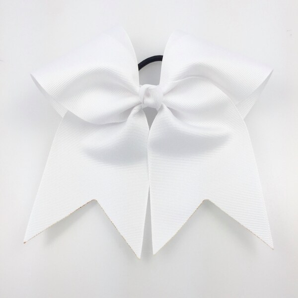 White Cheer Bow - Etsy