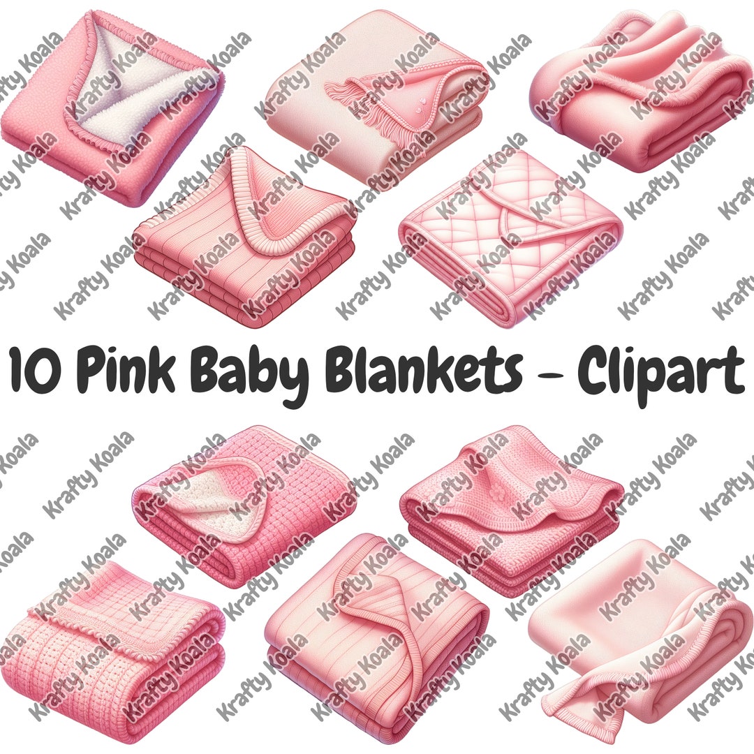 Pink Baby Blanket Designs PNG Clipart Graphics Digital Download ...
