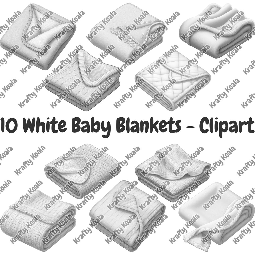 White Baby Blanket Designs PNG Clipart Graphics Digital Download ...