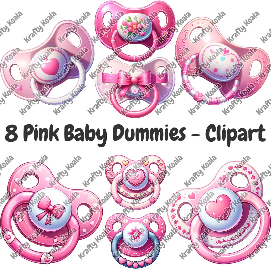 Pink Baby Dummies Designs PNG Clipart Graphics Digital Download ...