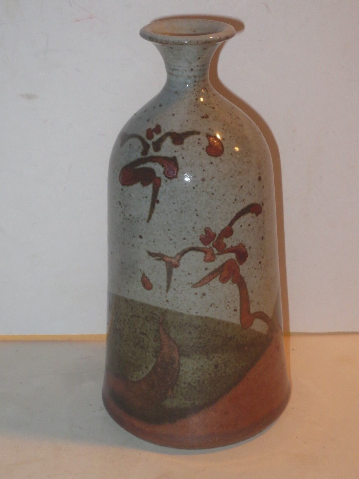 Mid-century Modern Pottery Vase With Wax Resist Designs, Signed ...