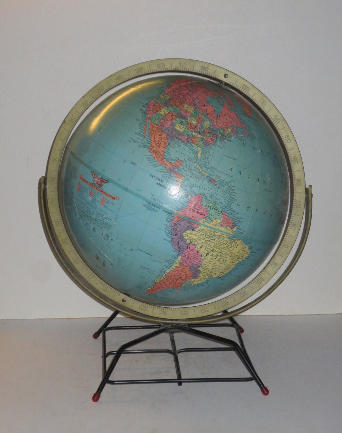 Vintage Replogle 12 Inch World Globe With Square Footed Metal Base, USSR Map - Etsy