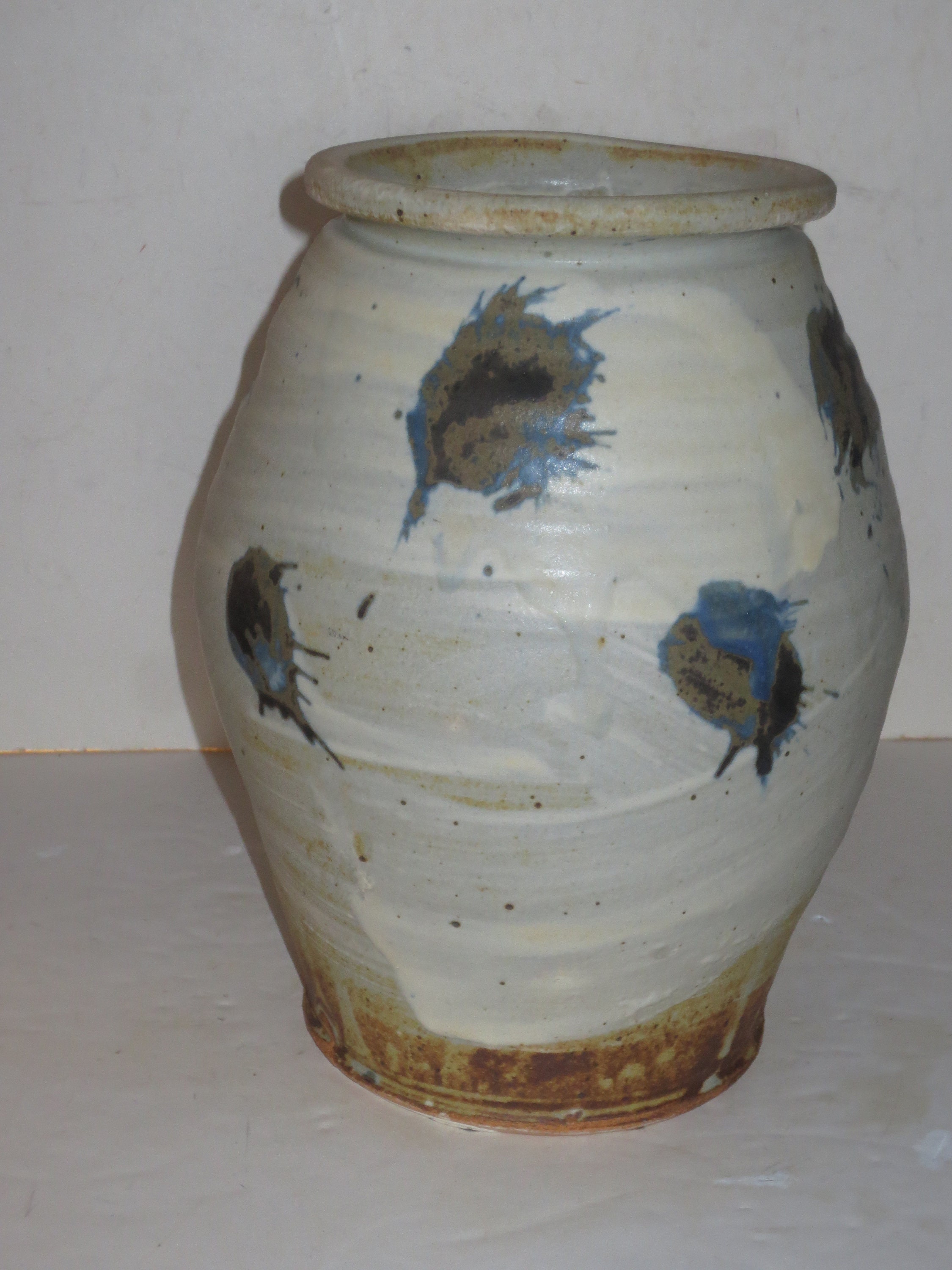 Nick Earl Large Studio Pottery Vase With Warren Mackenzie Glaze, Marked ...