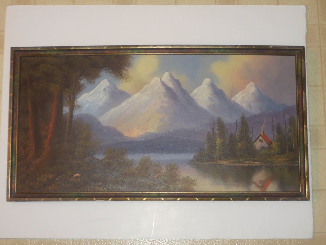Antique Mountain Landscape Painting With Original Antique - Etsy
