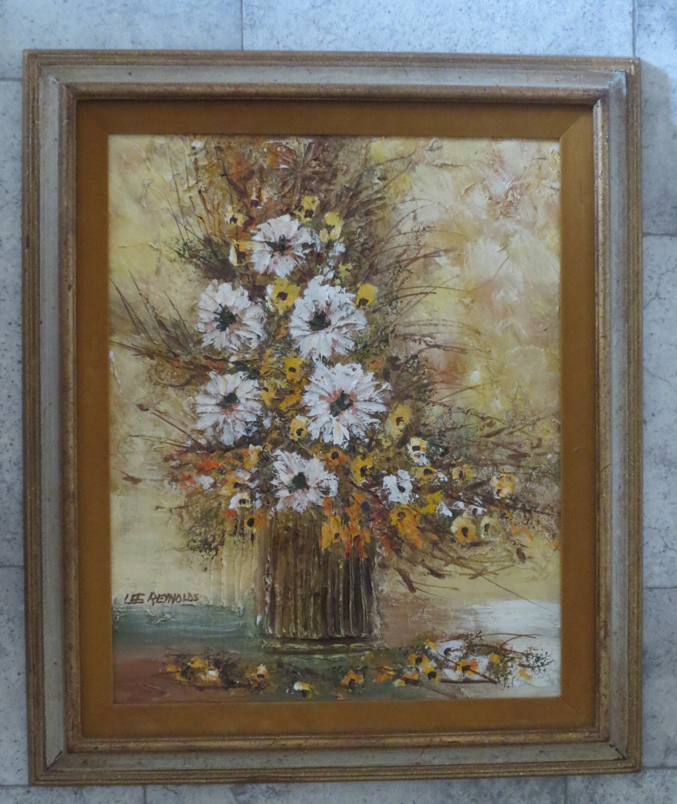 Lee Reynolds Floral Oil Painting With Original Frame, Vanguard Studios ...