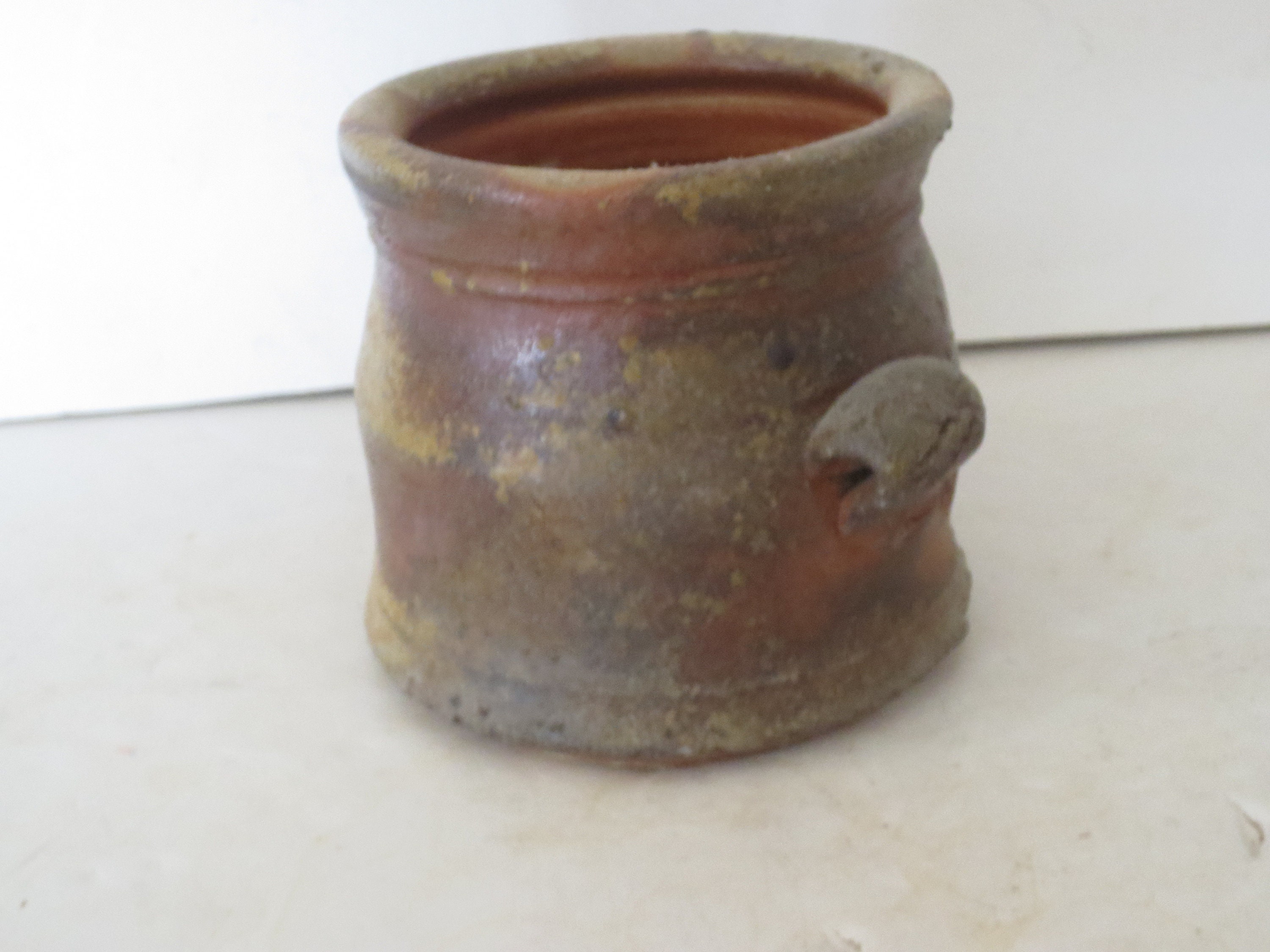 John Reeve Wood Fired Stoneware Vase With Handles, Marked, Warren ...