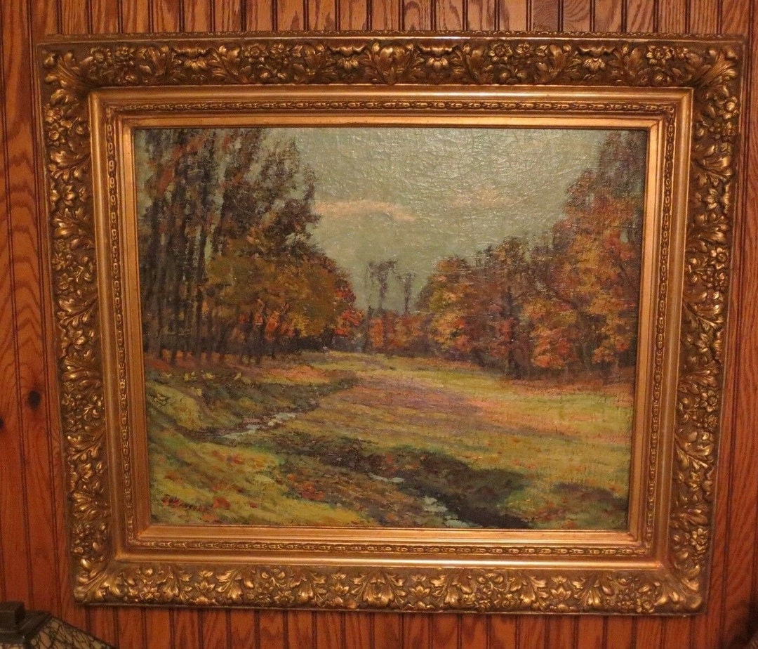 Edwin Oswald Wingert Antique Impressionist Landscape Oil Painting W ...