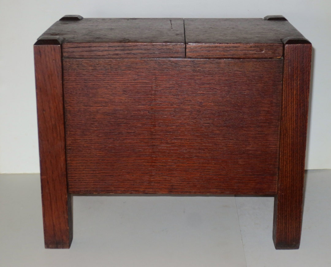 Antique Mission Oak, Stickley Era Wooden Storage Box With Lid - Etsy