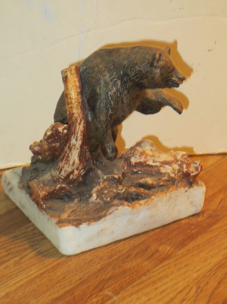 Jimmy Lovejoy Signed Grizzly Bear Sculpture, Listed Artist Nat'l Cowboy ...