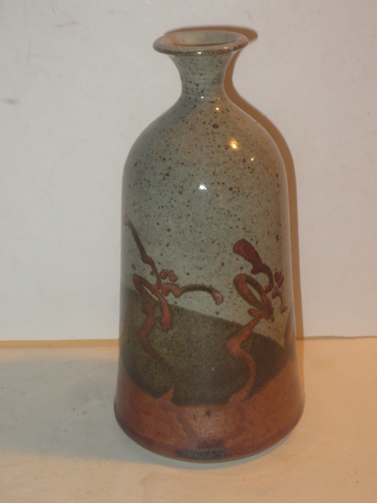 Mid-century Modern Pottery Vase With Wax Resist Designs, Signed ...