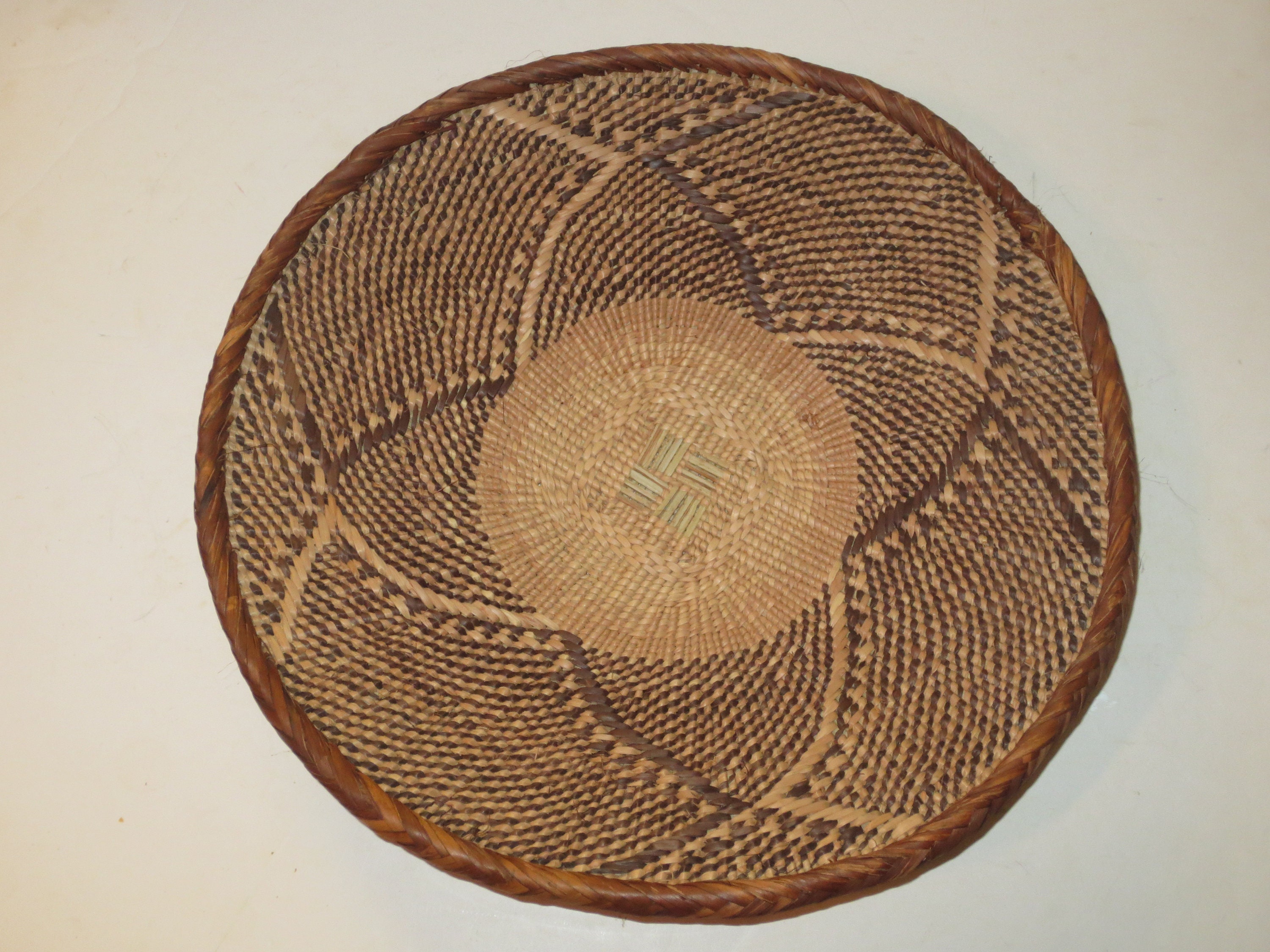 Large African Tonga Binga Basket With Geometric Designs Made in ...