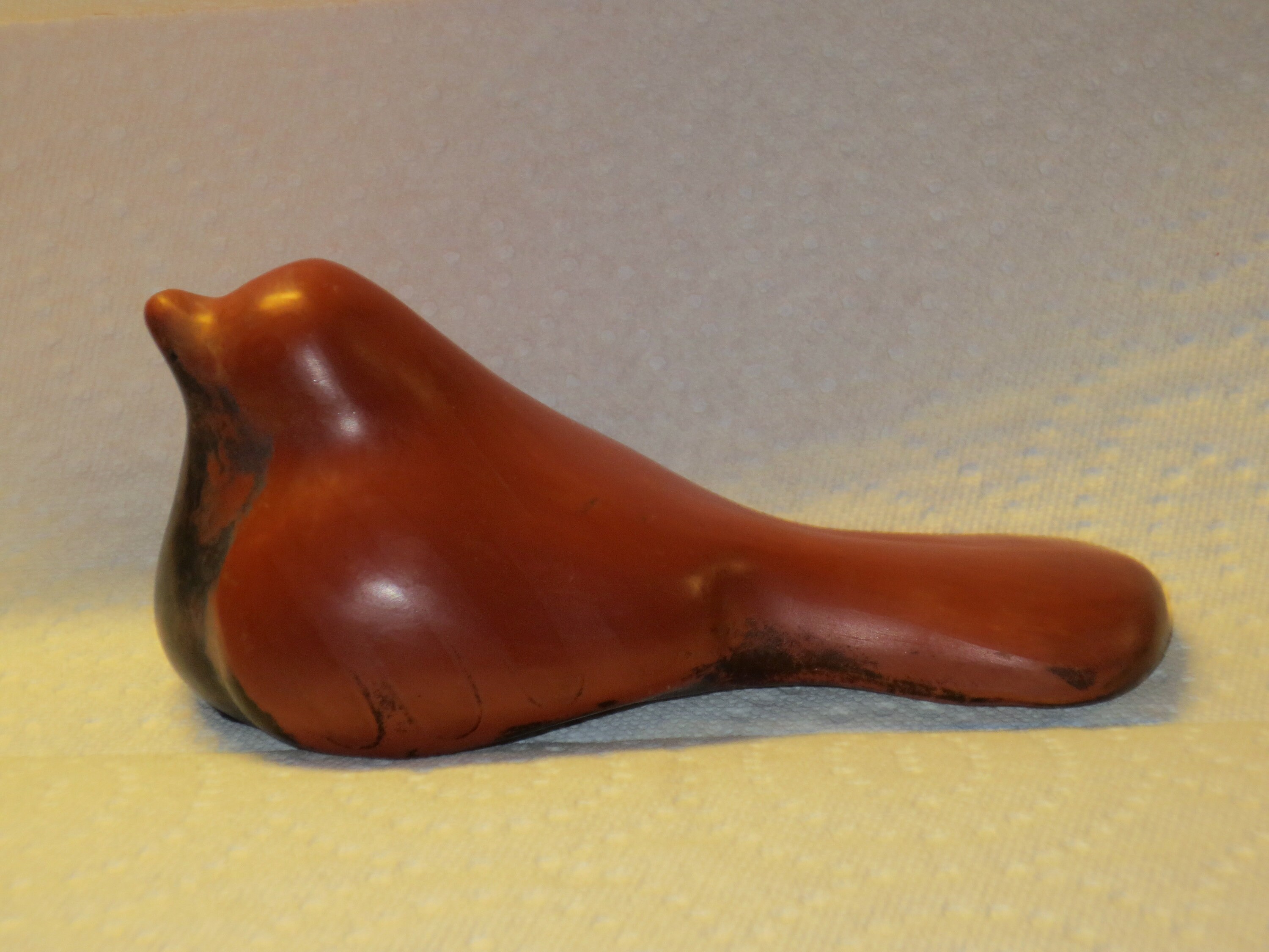 Redware Folk Art Pottery Bird Figurine, Artist Signed - Etsy