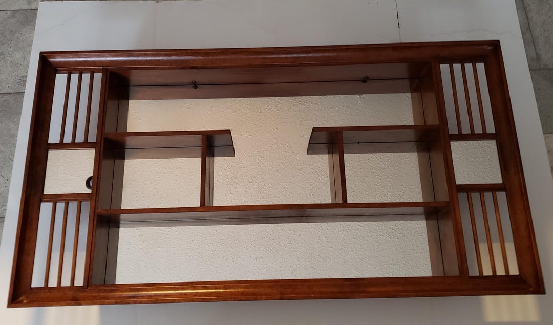 Mid-century Modern Shadow Box Wall Shelf With Mirrors - Illinois ...