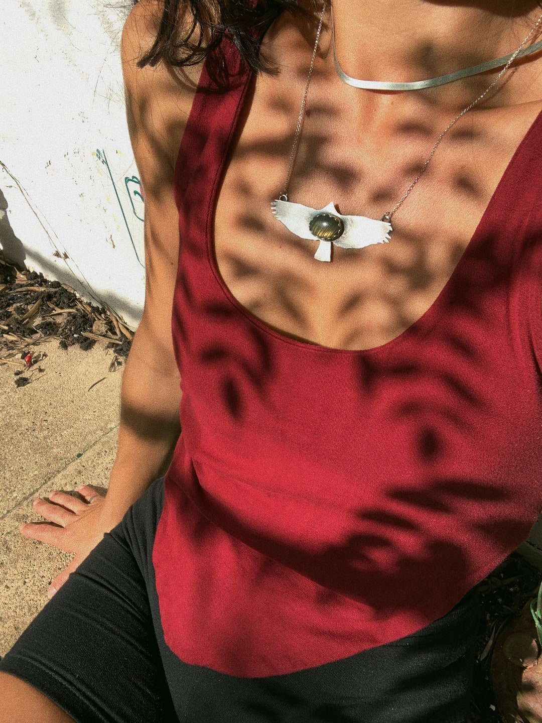 LABRADORITE HAWK NECKLACE. Silver Hawk Labradorite Fly High Necklace ...