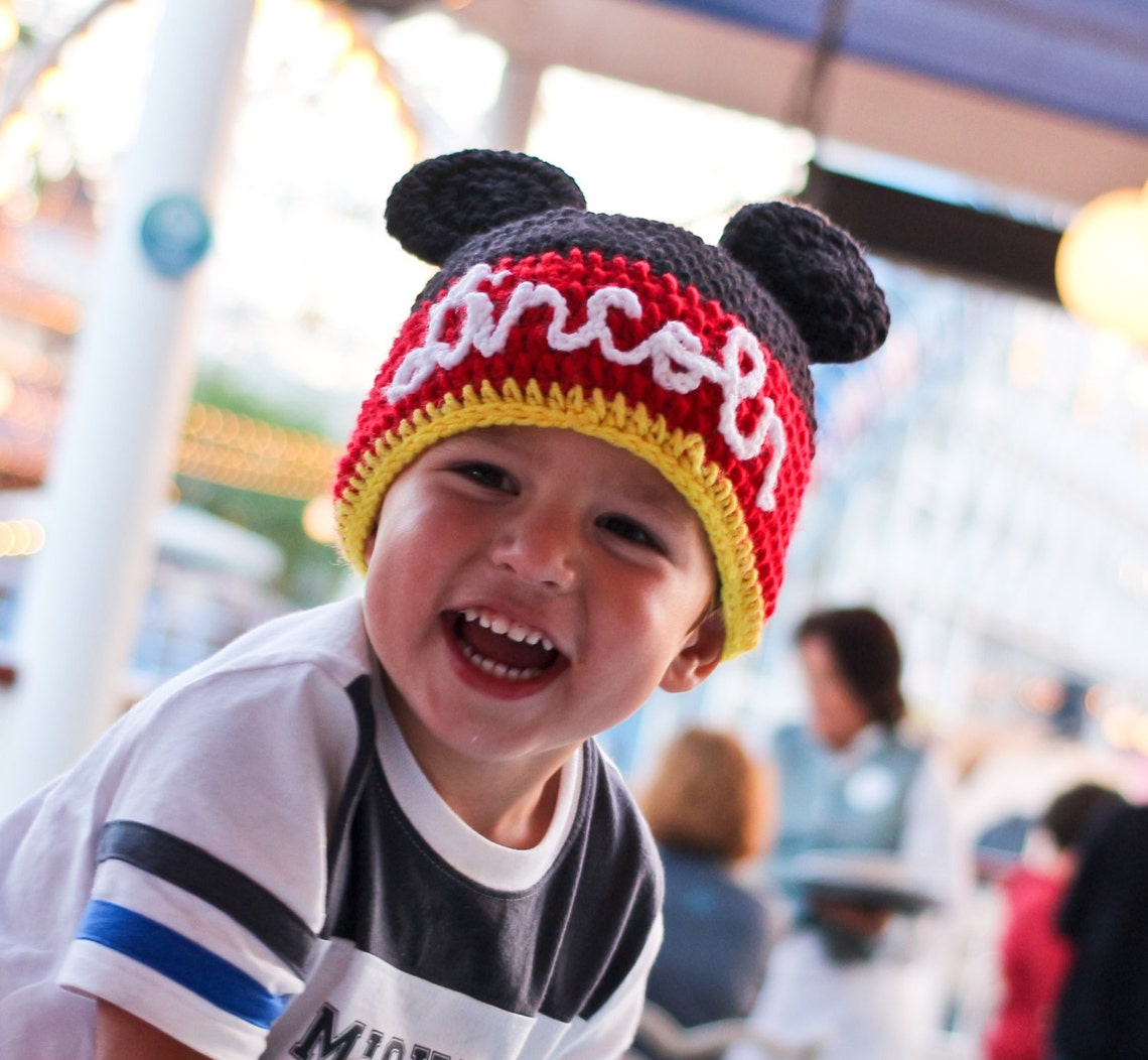Mickey Mouse Hat Handmade to Order With CUSTOM | Etsy