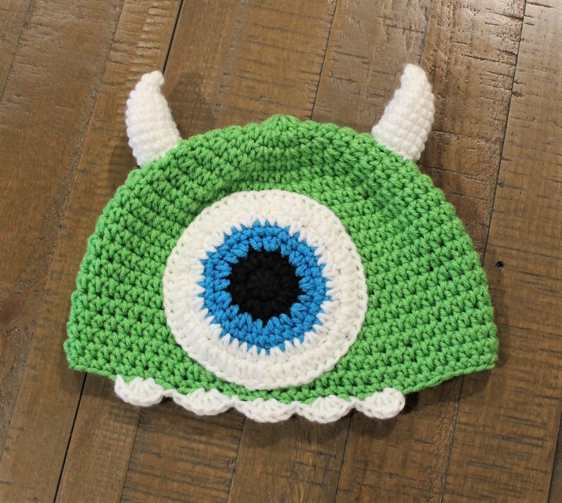 Monsters Inc Mike and Sully Crochet Hats - Handmade to Order - Newborn ...
