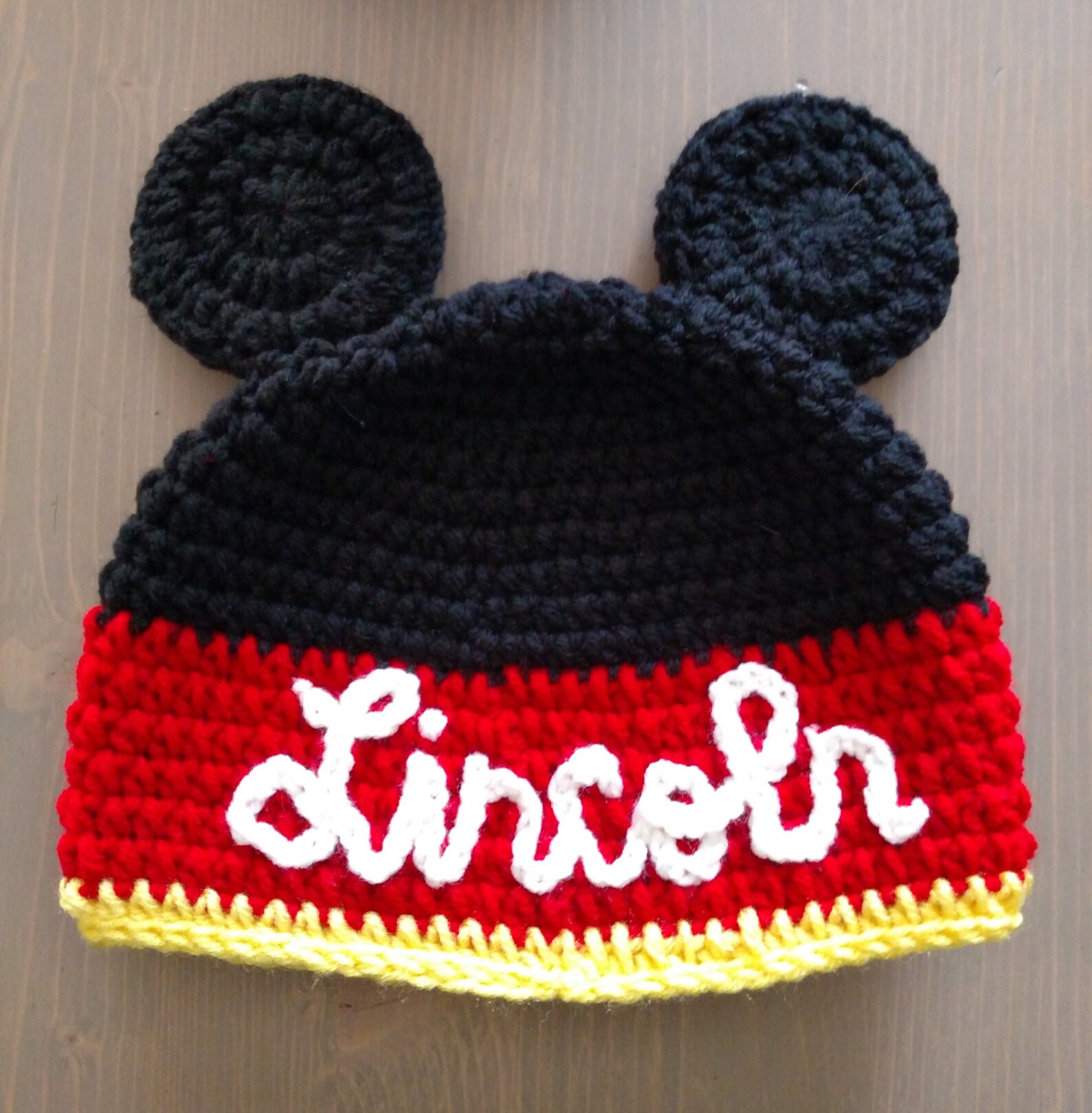 Mickey Mouse Hat Handmade to Order With CUSTOM | Etsy