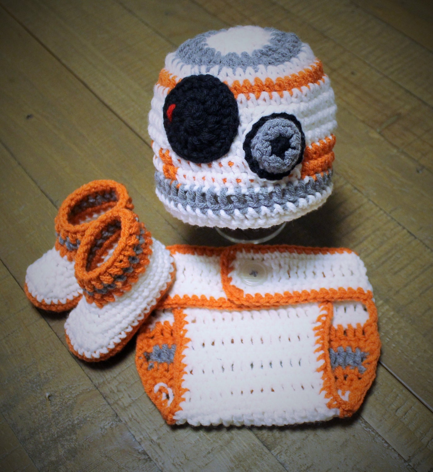 Star Wars Baby BB8 Droid Gift Set Hat Diaper Cover & - Etsy