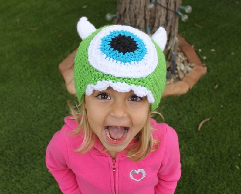 Monsters Inc Mike and Sully Crochet Hats - Handmade to Order - Newborn ...