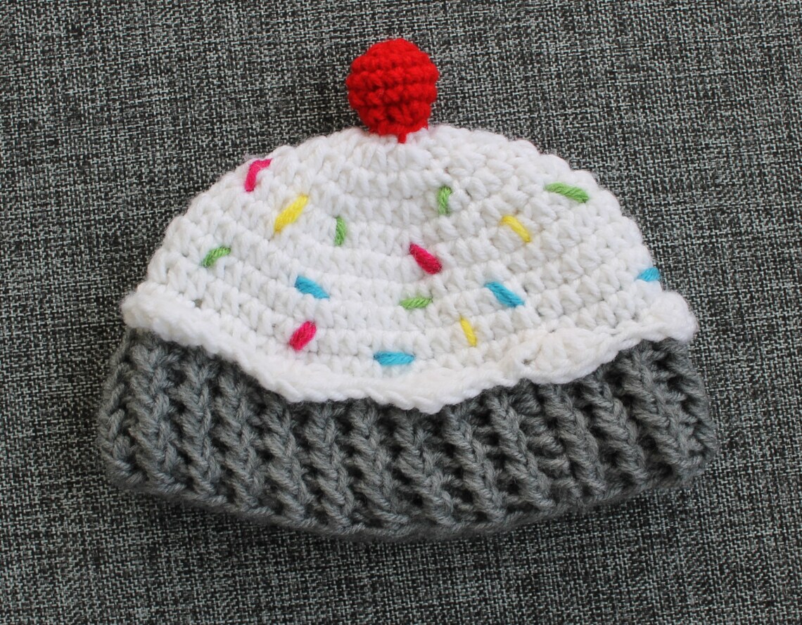 Cupcake Hat - Handmade to Order - Newborn to Adult - Etsy