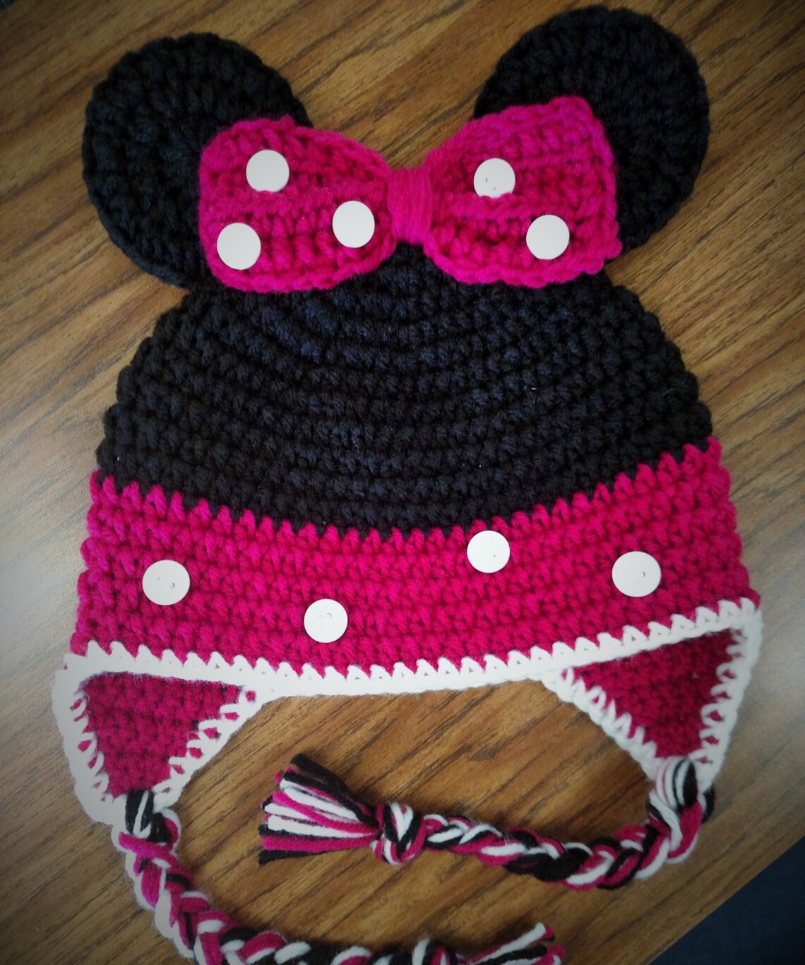 Minnie Mouse Hat - Handmade to Order - Newborn to Adult - Etsy