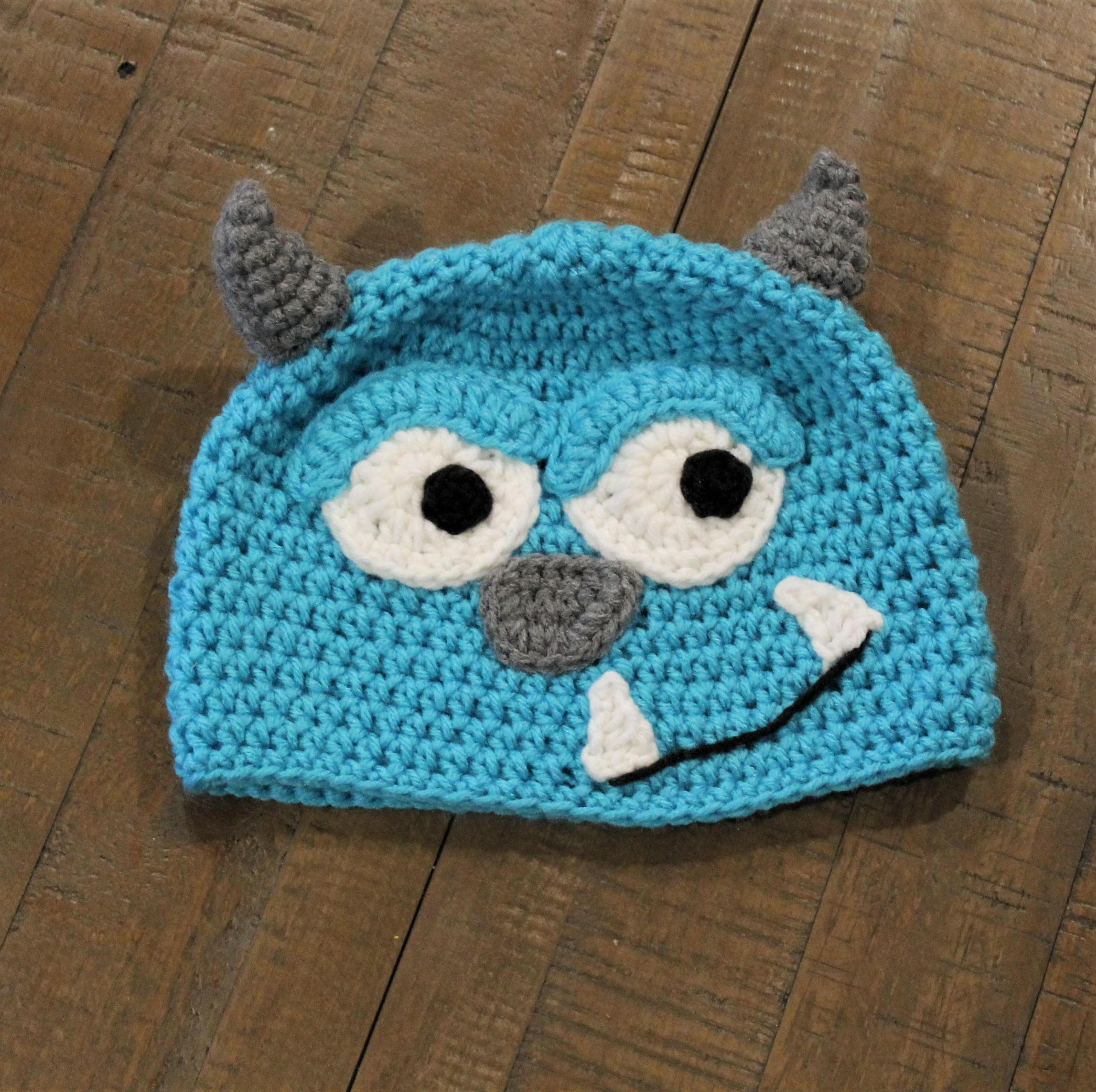 Monsters Inc Mike and Sully Crochet Hats - Handmade to Order - Newborn ...