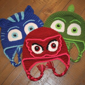 PJ Masks Crochet Hats - Handmade to Order - Newborn to Adult - Etsy