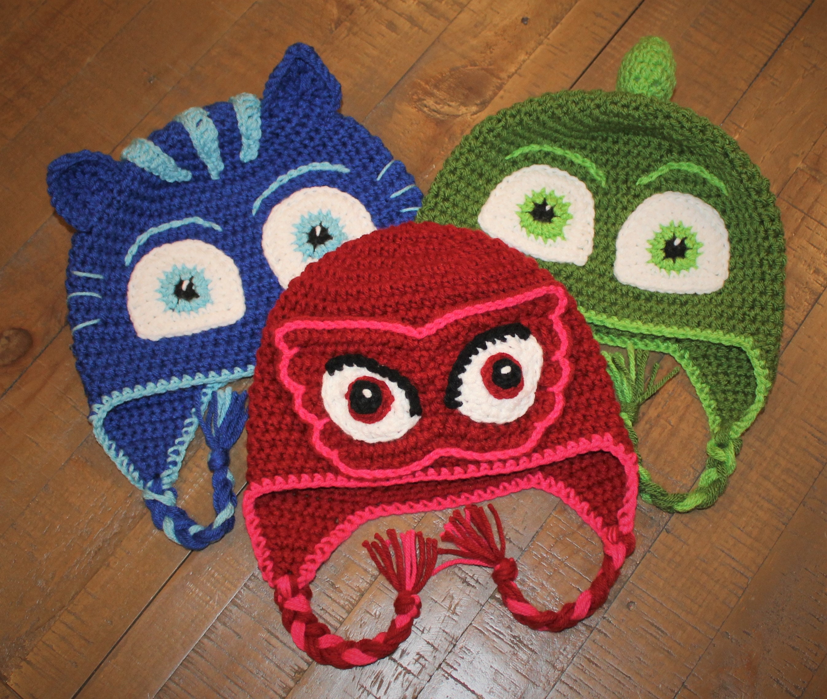 PJ Masks Crochet Hats - Handmade to Order - Newborn to Adult - Etsy