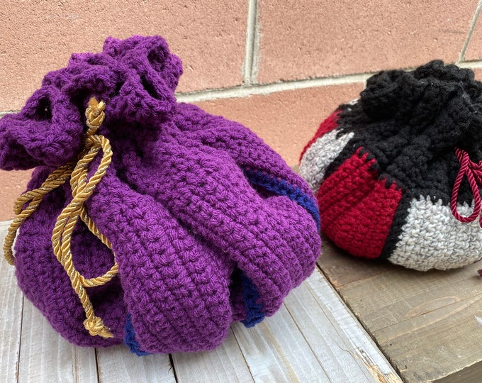 PDF PATTERN, Large Dice Bag Crochet Pattern, Segmented Bag, Instant ...