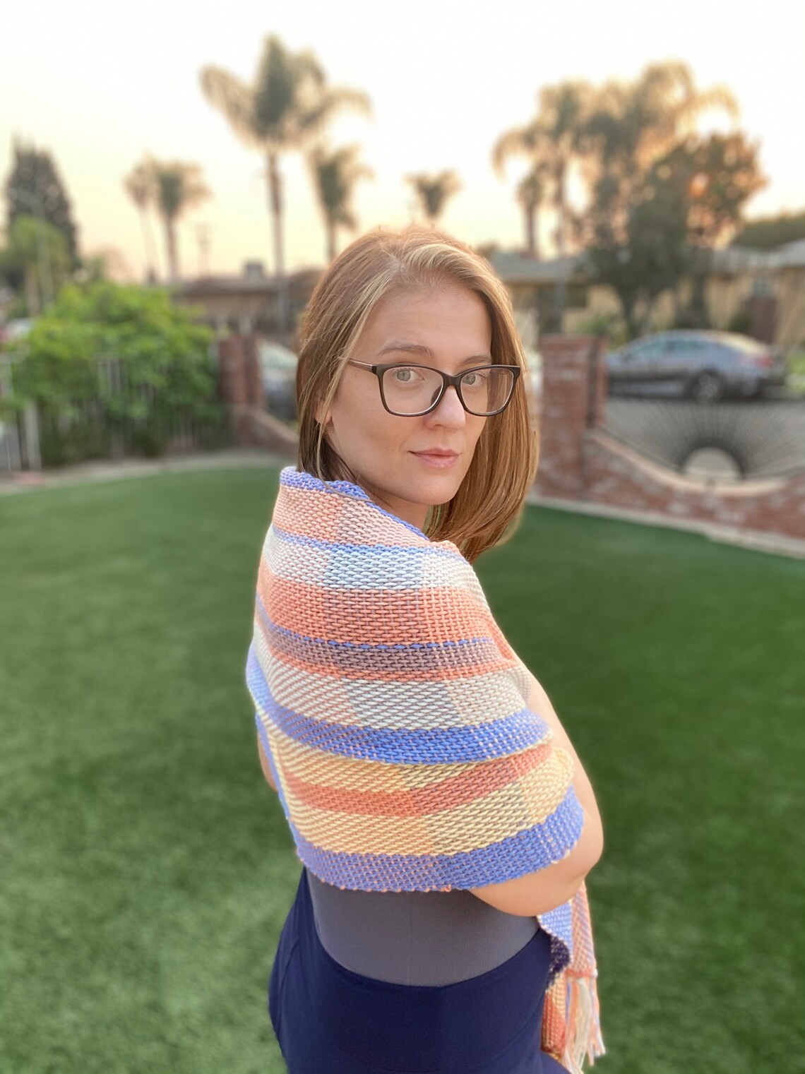 Woven Shawl Pastel Rainbow Fringe Shawl Pastel Shawl Woven | Etsy