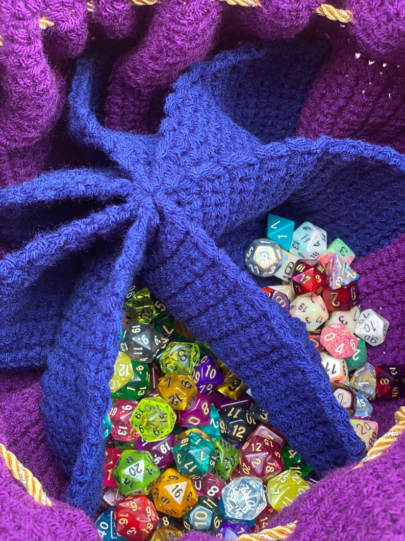 PDF PATTERN Large Dice Bag Crochet Pattern Segmented Bag - Etsy